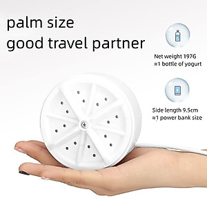 Mini Washing Machine High Power Portable Washer Ultrasonic Turbo with USB Laundry Artifact Dorm Travel Business (1)