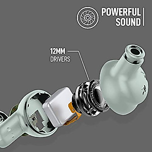 SOUL New SYNC ANC Wireless Earbuds - Active Noise Cancelling Bluetooth Headphones with Water-Resistance, 25 Hours Playtime and Audio Transparency Mode for Safe Listening (Frost)