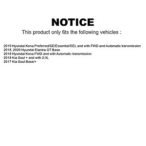 Transit Auto - Front Disc Brake Rotors And Ceramic Pads Kit For Kia Soul Hyundai Kona Forte Elantra GT Seltos Forte5 K8T-103209