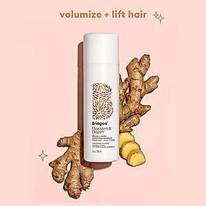 Briogeo Blossom & Bloom Ginseng + Biotin Volumizing Shampoo, Volumizing and Plumping for Fine, Thin, Limp Hair, Vegan, Phalate & Paraben-Free, 8 oz