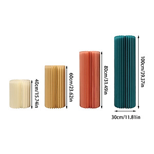 Foldable Paper Columns Display Pedestals Stands for Wedding Engagement Birthday Party Decoration Four Packs White Champagne Light Pink Blue