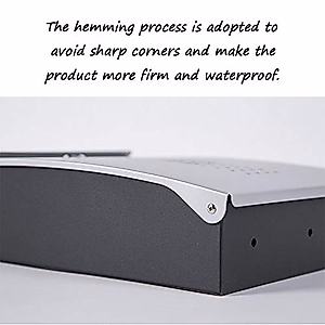 Mailboxes for Outside Mailbox Wall Mount Mailbox Post Box Outdoor Wall-Mounted Stainless Steel Mail Box Suggested Box with Lock European Rainproof Villa (Color : Silver)