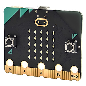 BBC Micro:bit V2 Board for Coding and Programming, Educational DIY Mini-Computer Programmable Processor Board Kit with Speaker, Microphone & Touch Sensor - Board Only