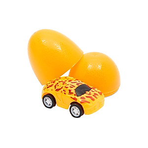 Pre-Filled Easter Eggs with Mini Pull Back Toy Cars (2.5 In, 24 Pack)