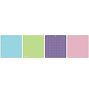 Srunffe 12 Pack Cutting Mats for Cricut Maker/Maker 3/Explore 3/Air/Air 2, Variety Adhesive Replacement Cut Mats compatible with Cricut Machines, Standard/Light/Strong/Frabic