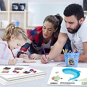 Printable Vinyl Sticker Paper Waterproof, Clear Sticker Paper for Laser and Inkjet Printer, 8.5" x 11"