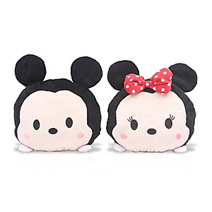 2 Pcs Set Mickey Minnie Plush Neck Rest Head Support Cushion Pillow for Car Travel