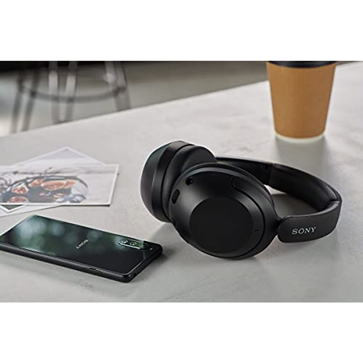 Sony WH-XB910N EXTRA BASS Noise Cancelling Headphones, Wireless Bluetooth Over the Ear Headset with Microphone and Alexa Voice Control, Black