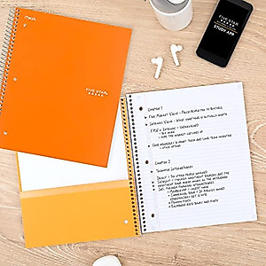 Five Star Spiral Notebook + Study App, 2 Subject, College Ruled Paper, Fights Ink Bleed, Water Resistant Cover, 8-1/2" x 11", 120 Sheets, Color Will Vary (824230)