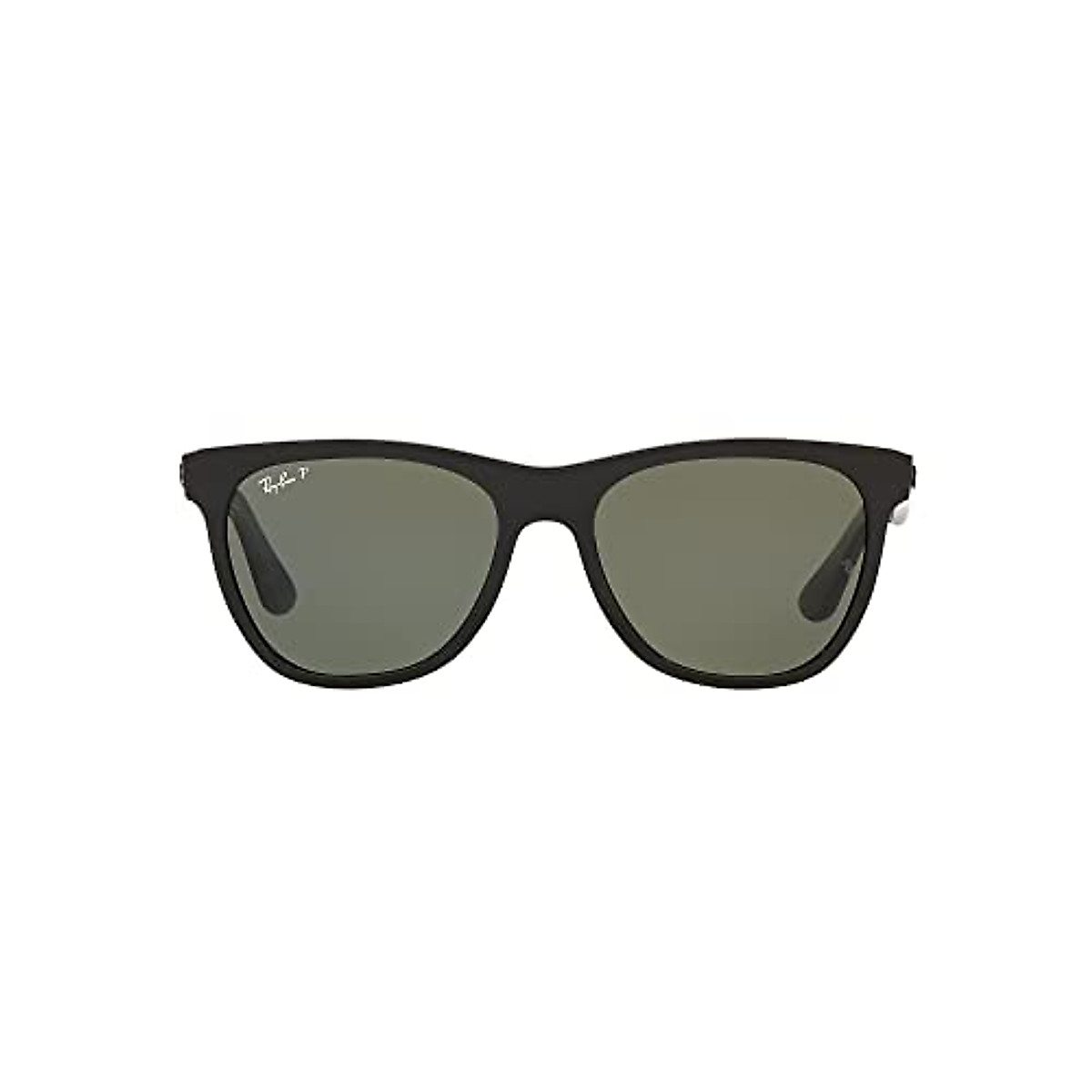 Ray-Ban RB4184 Square Sunglasses, Black/Polarized Green, 54 mm