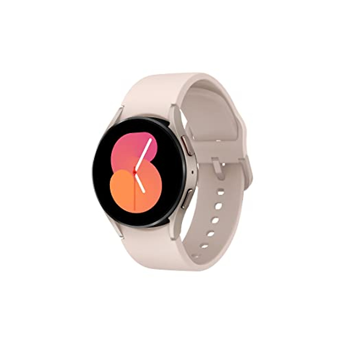 SAMSUNG Galaxy Watch 5 40mm Bluetooth Smartwatch w/Body, Health, Fitness and Sleep Tracker, Sapphire Crystal Glass, Enhanced GPS Tracking, US Version, Pink Gold Bezel w/Pink Band (Renewed)