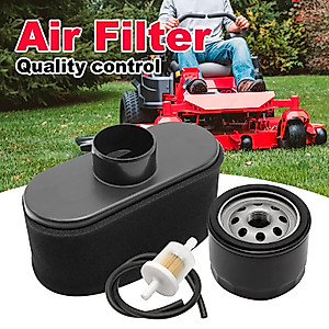 Anxingo 11013-7047 Air Filter Replacement For Kawasaki FR651V FR730V FS481V FS541V FS600V FS651V FS691V FS730V 4-Cycle Engine, Fr730V Tune Up Kit 49065-7002 Oil Filter MIU12554 Air Filter