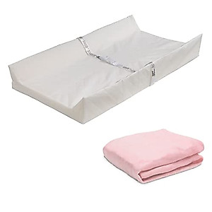 Delta Children Contoured Changing Pad with Plush Cover, Pink