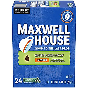 Maxwell House Decaf House Blend Medium Roast K-Cup Coffee Pods, 24 ct. Box
