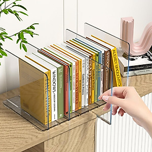 frtzal Purse Organizer for Closet, Shelf Dividers for Closet Organization Adjustable Plastic Handbag Organizers for Closets Purse Storage Organizer (5 layers Tra)