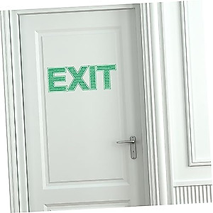 TOPPERFUN Emergency Door Exit Sign Safety Exit Sign Wall Sticker Noctilucence Exit Sign Green Exit Sign Sticker