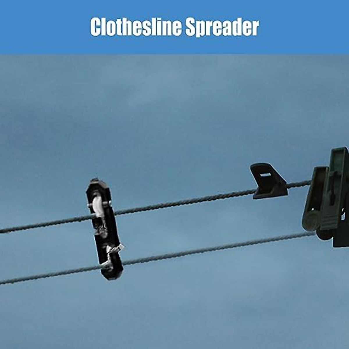 Jalzdieod Spreader Clothesline Spreader S Shape Clothesline Splitter Pulley Clothesline for Long Clotheslines