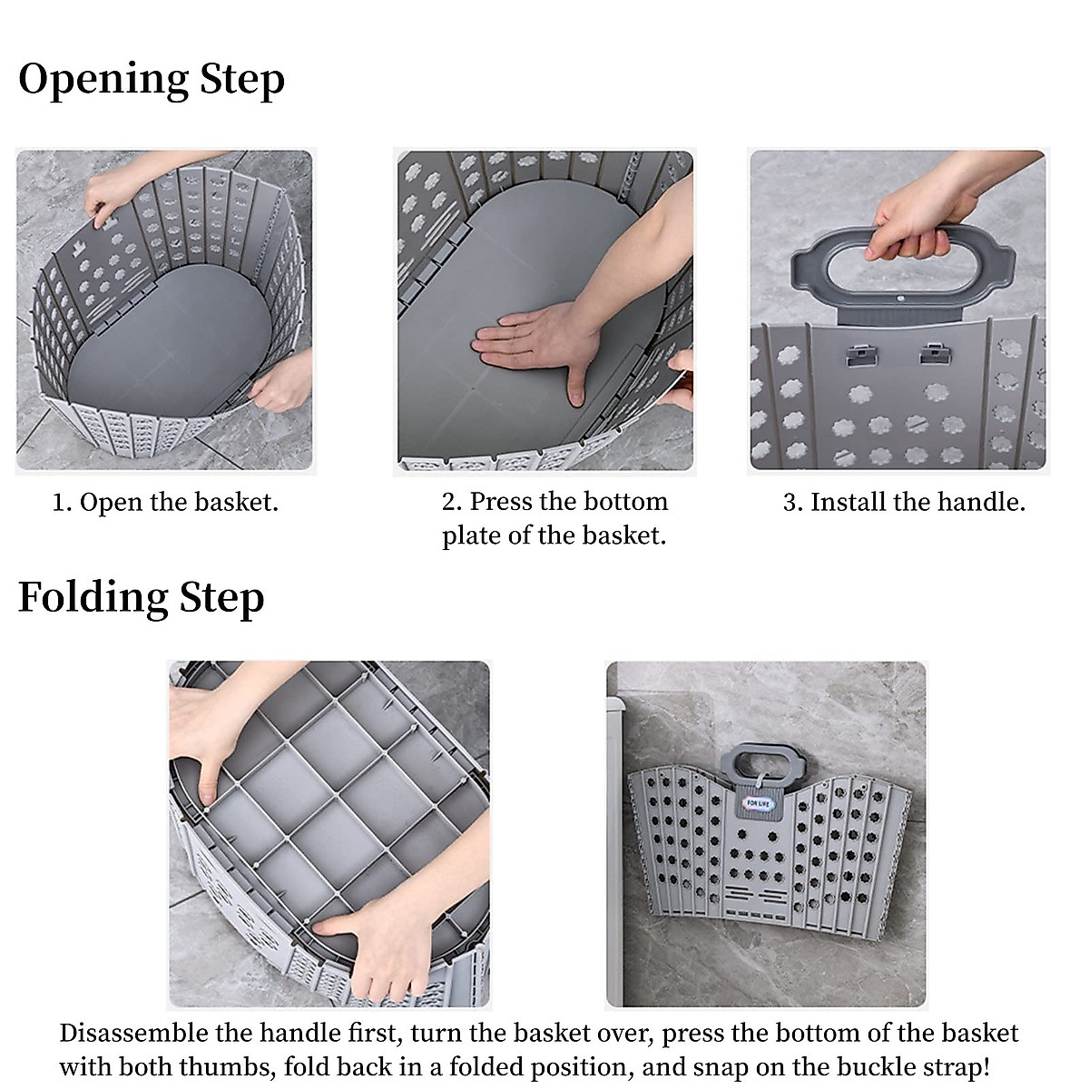 Laundry Baskets,Collapsible Versatile Organize Basket,Wall Hanging Portable Laundry Basket,With 2 Small Storage Boxes,for Family Dormitory,Clothing Toys Storage (White)