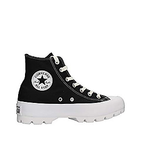 Converse Women's Chuck Taylor All Star Lugged Hi Sneakers, Black/White/Black, 7 Medium US