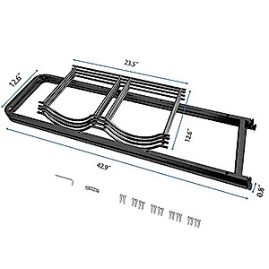 UMORNING 5 Gallon Water Bottle Holder, 4-Tier Water Bottle Rack for 8 Bottles Heavy Duty Detachable Kitchen Organization and Storage Shelf, Black