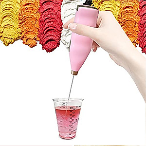 Epoxy Resin Electric Stirrer Hand-held Stainless Steel Drink Mixer Battery Type Resin Mixer Apply to Making DIY Glitter Tumbler Cups
