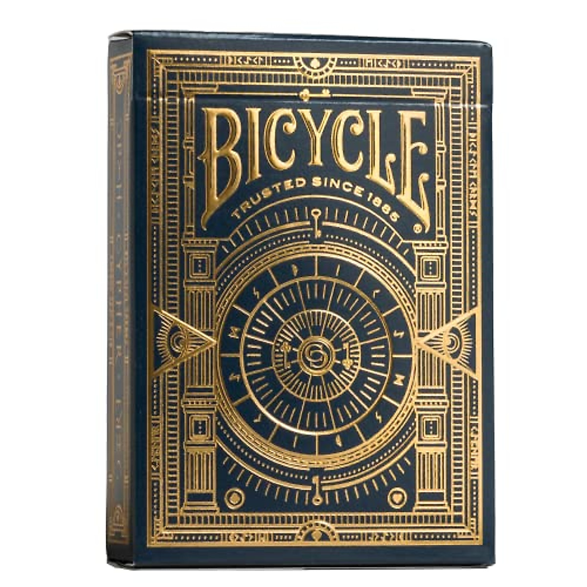 Bicycle Cypher Premium Black Playing Cards, Gold Foil, Encrypted Messages in Playing Cards, 1 Deck