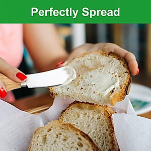 10 Pcs Cheese Spreader Knives, Mini Butter Knife Spreader with Wooden Handle, Stainless Steel Cheese Knife Set for Charcuterie Board, Sandwich, Appetizers, Cocktail Spreading Knife