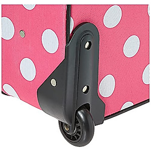 Rockland Fashion Softside Upright Luggage Set, Expandable, Pink Dots, 2-Piece (14/19)