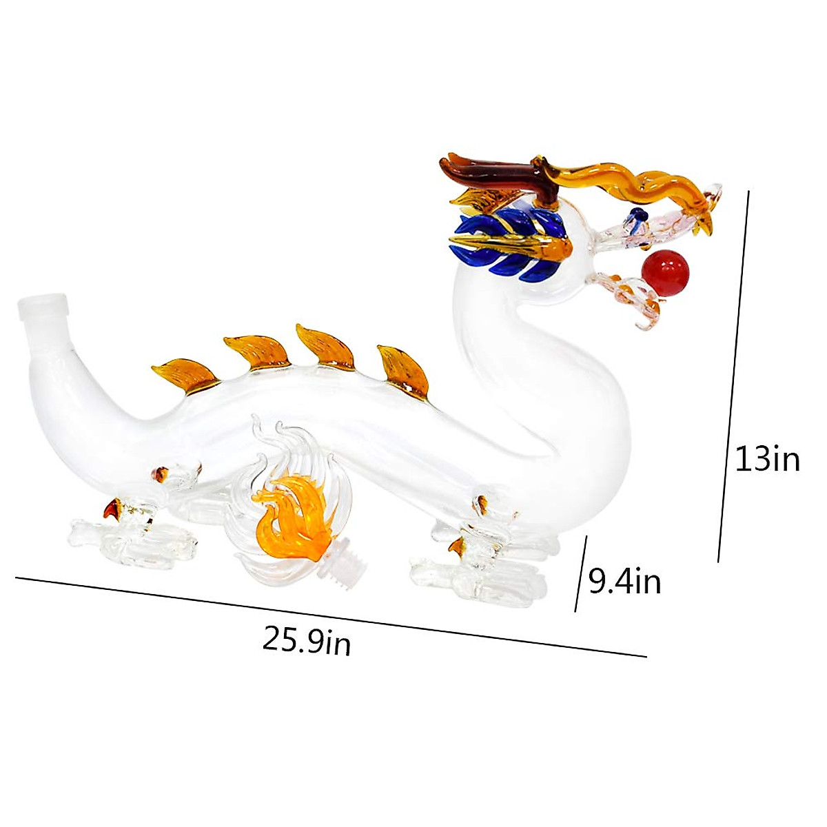 Aimee-JL 500ML/1000ML/1500ML Dragon Whiskey Decanter Set for Liquor, Scotch, Bourbon, Vodka (1500ml)
