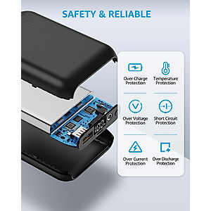 Buvizas 7.4V 16000mAh Heated Vest Battery Pack, Rechargeable Battery Pack for Heated Vest with DC and USB Output Ports, LED Display Portable Power Bank for Heated Vest,Jacket,Pants(No Ororo)