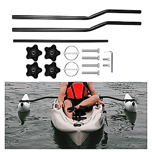 LIXADA 1 Pair Kayak Outrigger Sidekick Arms Canoe Boat Fishing Stablizer System Rack Mount, Black