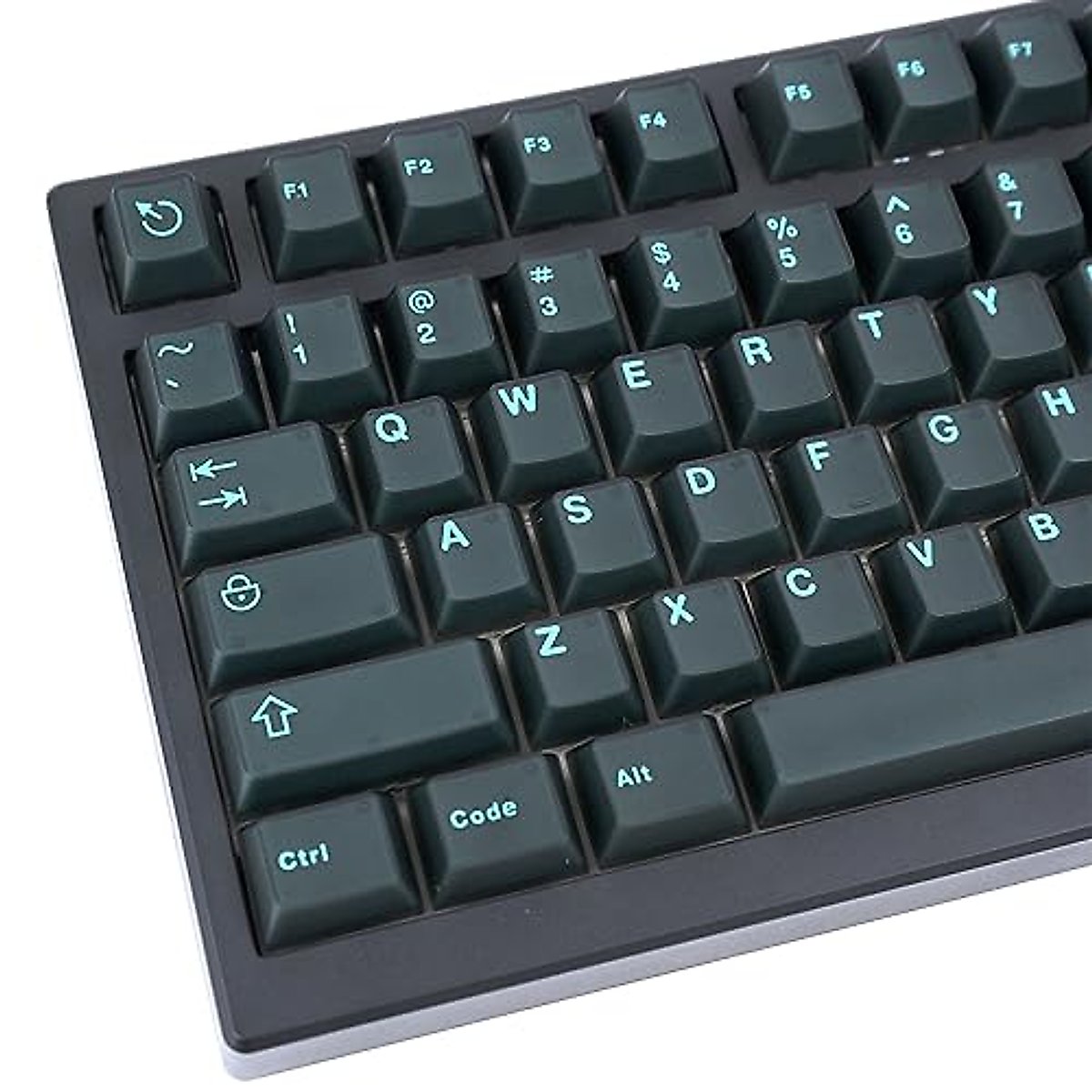 GEKUCAP Custom Keycaps, 121 Keys Green Translucent Keycaps, ABS Double Shot Keycaps, Cherry Profile Keycaps Set for Gaming Keyboard Cherry MX Switches Mechanical Keyboard 61/87/104/108 (Green)