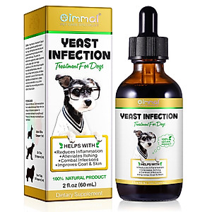 ALIVO Yeast Infection Treatment for Dogs, Natural Yeast Infection Treatment Supports Dog Itch Relief, Dog Ear Infection, Dog Allergy Relief, Pet Supplies Dog Herbal Supplement, Bacon Flavor - 2 oz