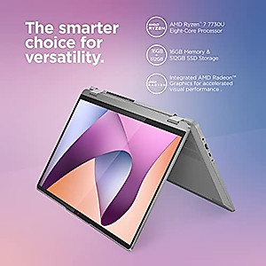 Lenovo IdeaPad Flex 5, 16” WUXGA Display, AMD Ryzen 7, 16GB RAM, 512GB SSD, 1920x1200 px, Touchscreen, Windows 11, Arctic Grey
