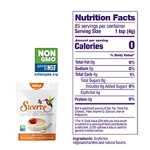 Swerve Sweetener, Granular, 12 Ounce