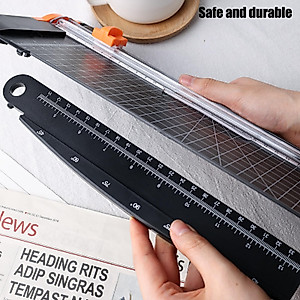 Koogel Black Mini Paper Cutter, A4 Paper Trimmer 15" x 6.1" Paper Cutter for Scrapbooking Craft Paper Coupon Label Cardstock