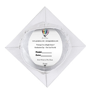 GradPlaza Matte Graduation Cap with Tassel White Graduation hat for High School College Adult 2024 and 2025