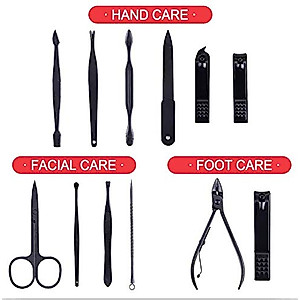 AKEROU Manicure Set Manicure & Pedicure Kits-Professional and Luxury 8 In 1 Nail Clippers Pedicure and Grooming Kit for mens (8PCS)