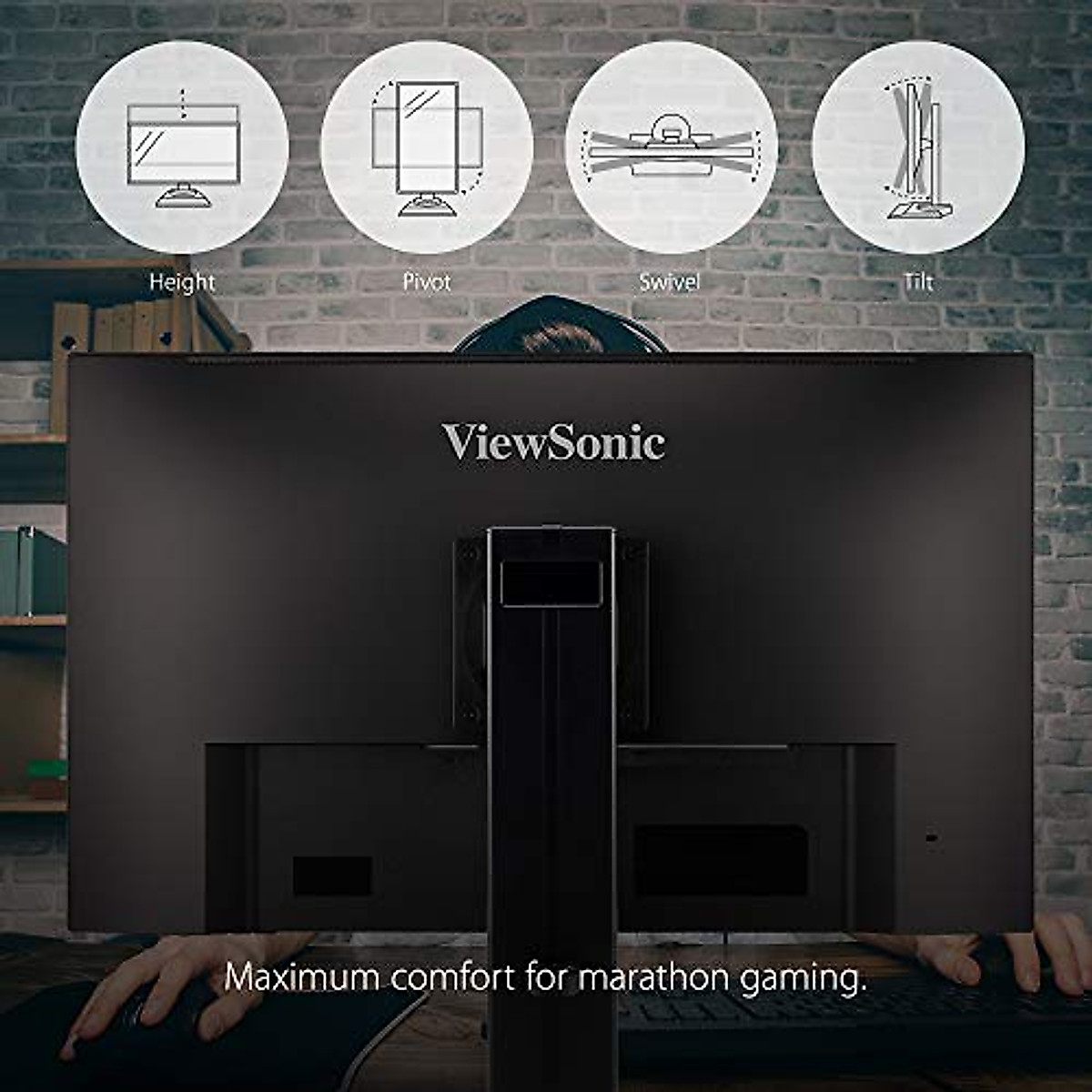 ViewSonic XG2705-2K 27 Inch 1440p 1ms 144Hz IPS Gaming Monitor with FreeSync Premium, Eye Care, Advanced Ergonomics, HDMI and DP for Esports (Renewed)