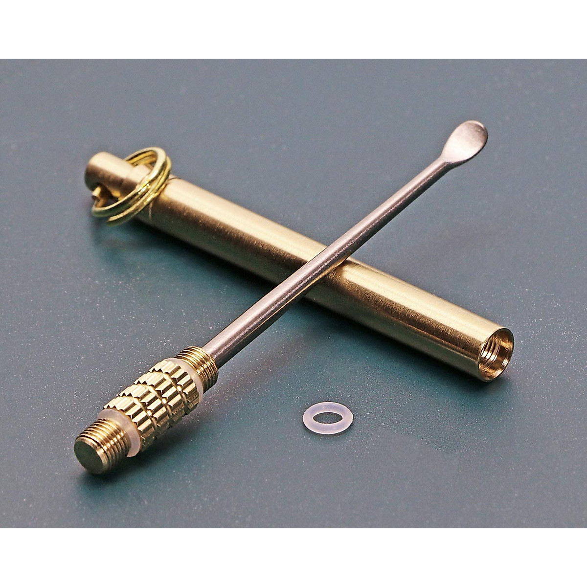 ONLYKXY Ear Wax Removal Tool,Folding Type Titanium Alloy Ear-Pick Cleaner Portable Ear Wax Removal Tools Ear Spoon Attached A Key Ring