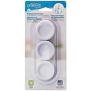 Dr. Brown's Natural Flow Standard Storage Travel Caps Replacement, 6 Pack