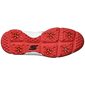 Skechers Men's Torque Waterproof Golf Shoe, Black/Red Sole, 10