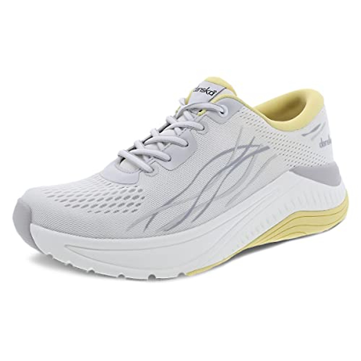 Dansko Women's Pace White/Yellow Walking Shoe 8.5-9 M US - Added Support and Comfort