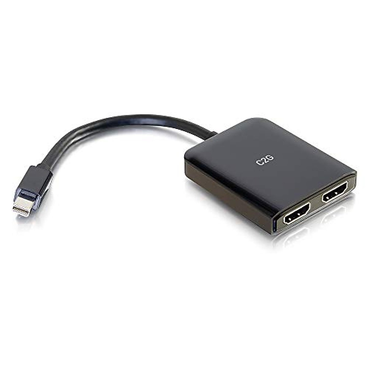 C2G 54292 USB Powered 4K 2-Port Mini DisplayPort to HDMI MST Hub Monitor Splitter, Black