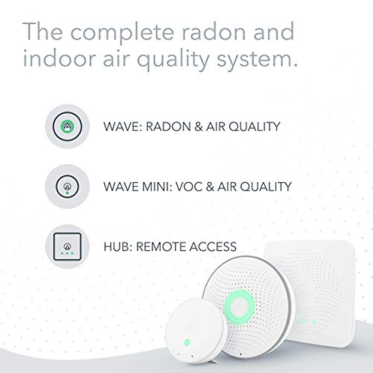 Airthings 4200 House Kit, Radon, Mold Risk & Indoor Air Quality Monitoring System, Multi-Room