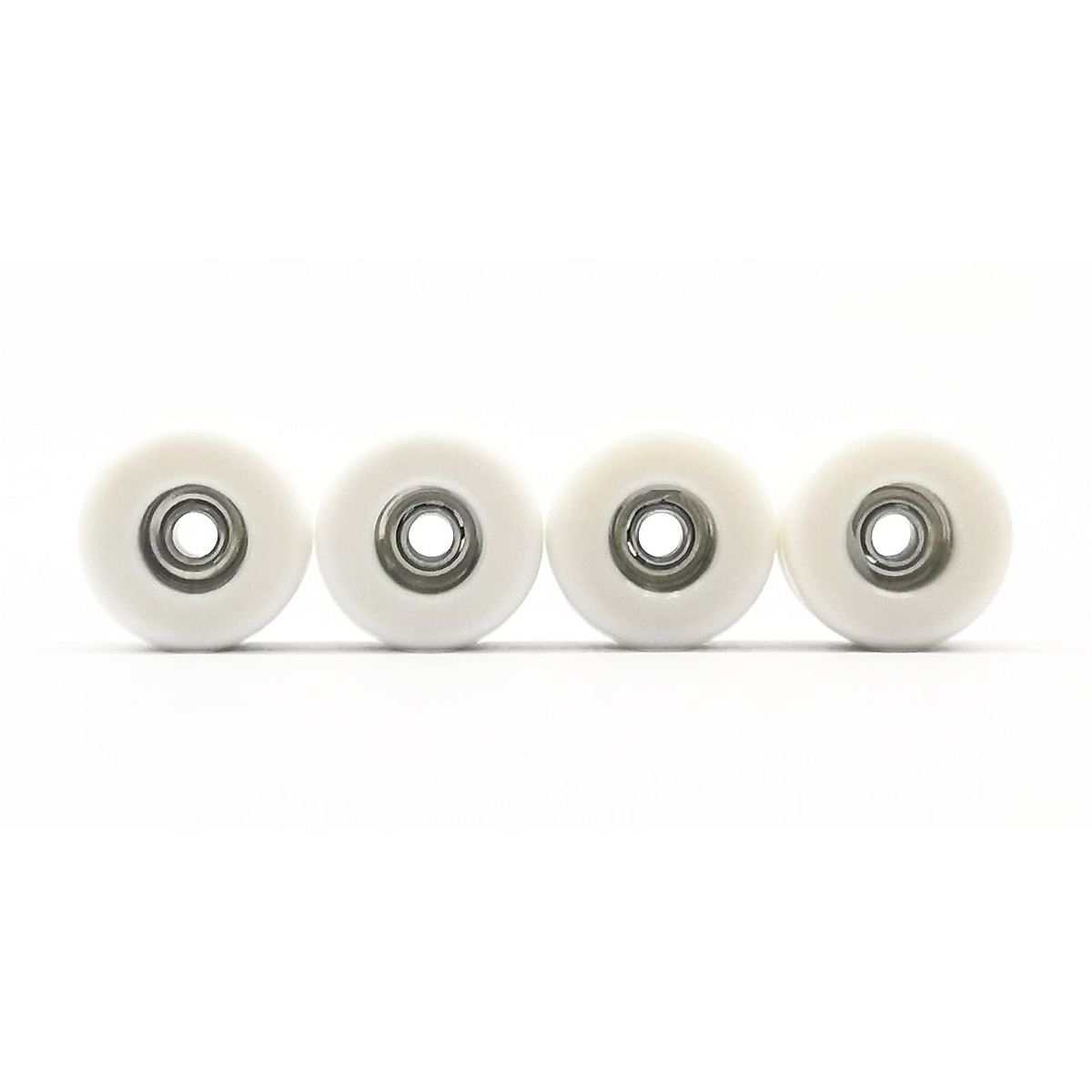 SAIKOOWA 4pcs Apex 68D Urethane Fingerboard Wheels,7.5mm Diameter -ABEC-9 Ultra Spin Chrome Steel Bearings with 1pcs Fingerboard Tool (White)