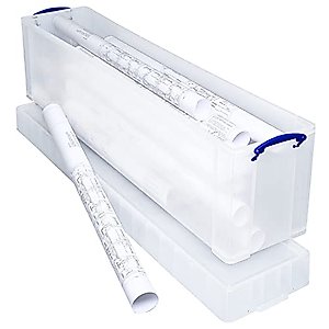 Really Useful Storage Box 77 Litre Clear