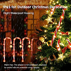 12 Pack Candy Cane Lights Pathway Outdoor 21''Christmas Candy Cane Lights Waterproof with 84 Warm LED Lights Landscape Path Lights for Xmas Yard Patio Garden Walkway Christmas Decorations