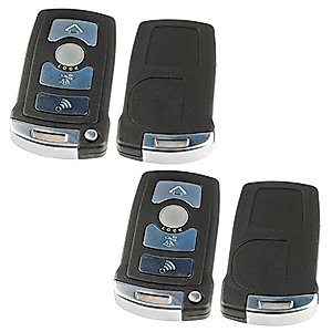 2x Fits Remote Key Fob Shell Case Replacement for BMW 7 series 745i 745Li 750i 750Li 760i 760Li (LX 8766 S)