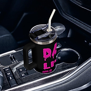 Daddy's Little Slut Insulated Tumbler 40 Oz Stainless Steel Double Wall Vacuum Travel Mug Large Volume Car Cup with Straw Handle